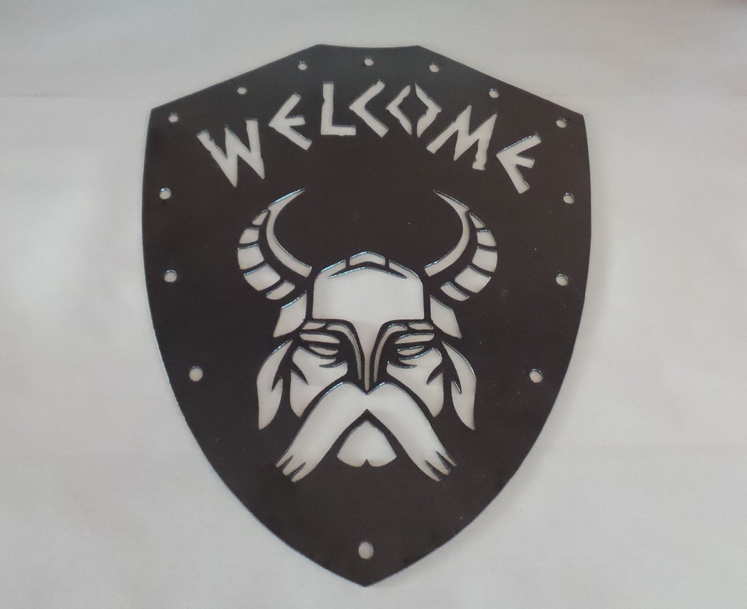 Viking Welcome Sign - Metal Art - Metal Sign V69 - Etsy