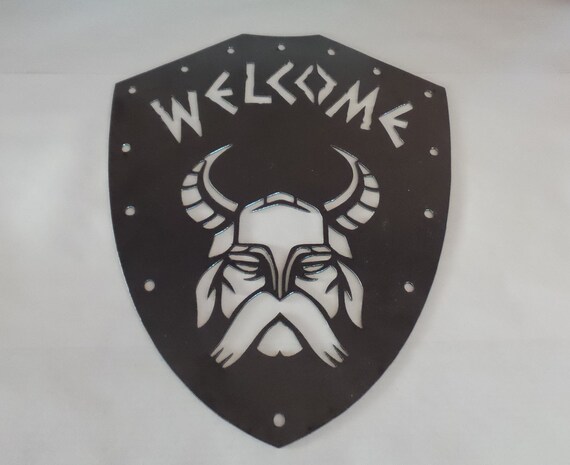 Viking Welcome Sign Metal Art Metal Sign V69 | Etsy