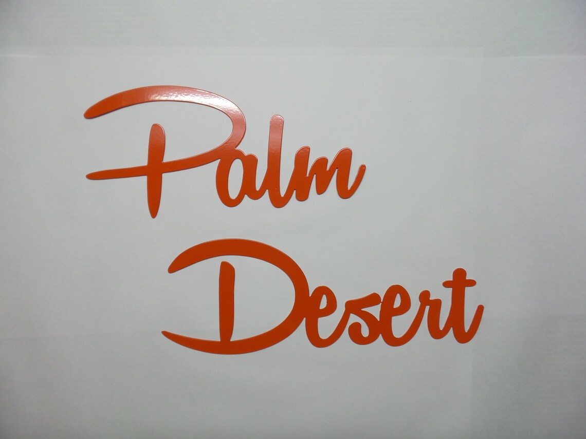 Palm Desert Sign - Metal Sign - Wall Art - Palm Springs Art - Mid ...