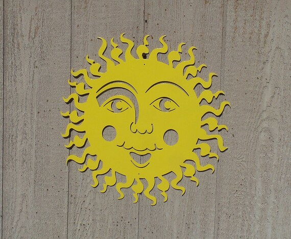 Metal Wall Art Sun Happy Sun Metal Garden - Etsy