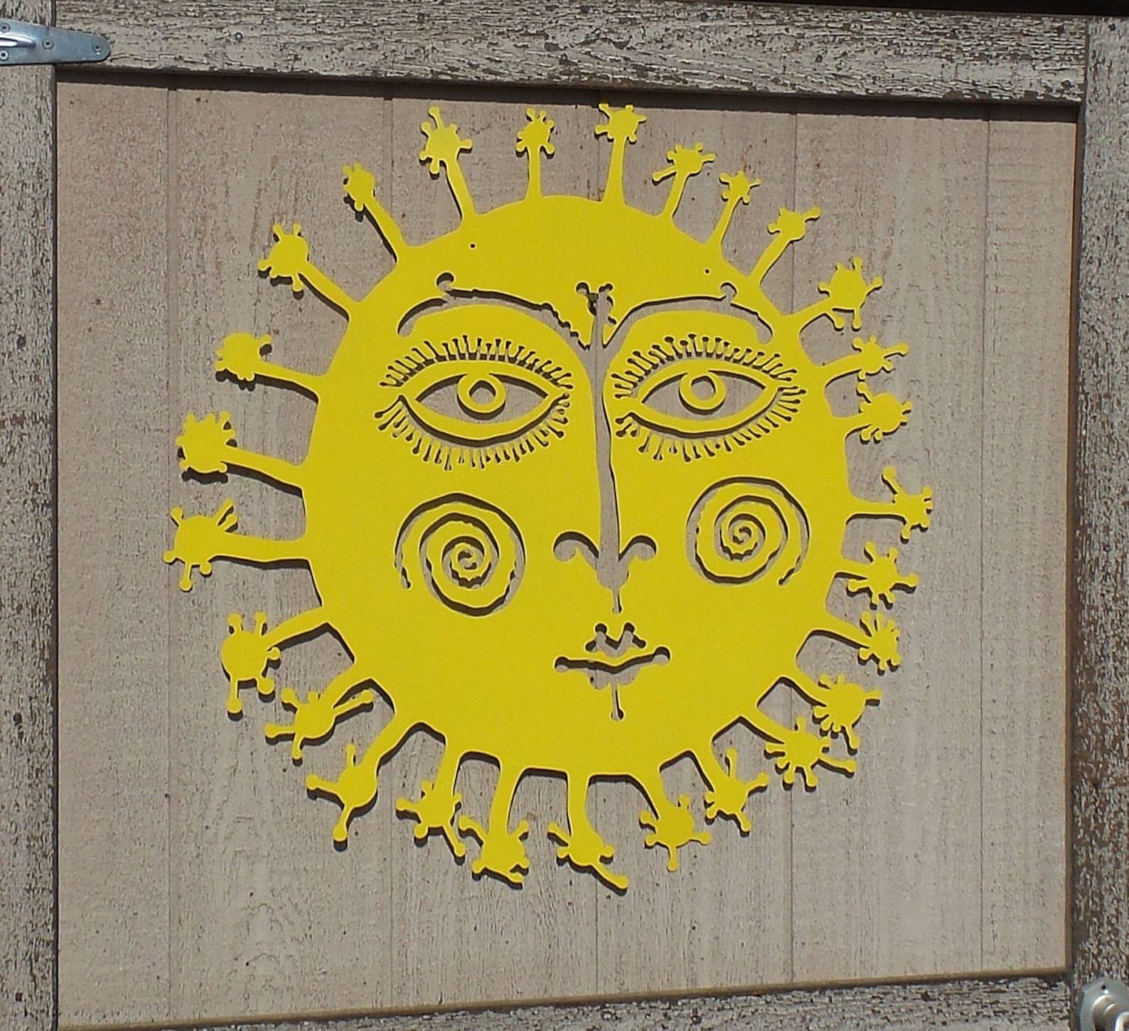 Metal Abstract Mid Century Atomic Wall Art Wacky Sun Garden - Etsy