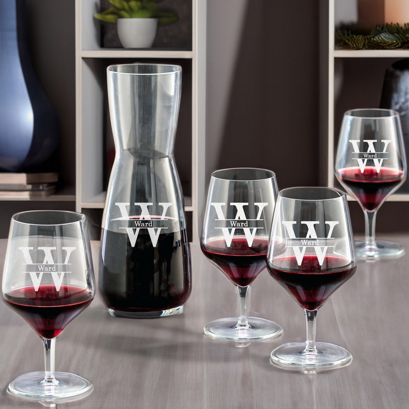 Monogrammed Glasses - Etsy