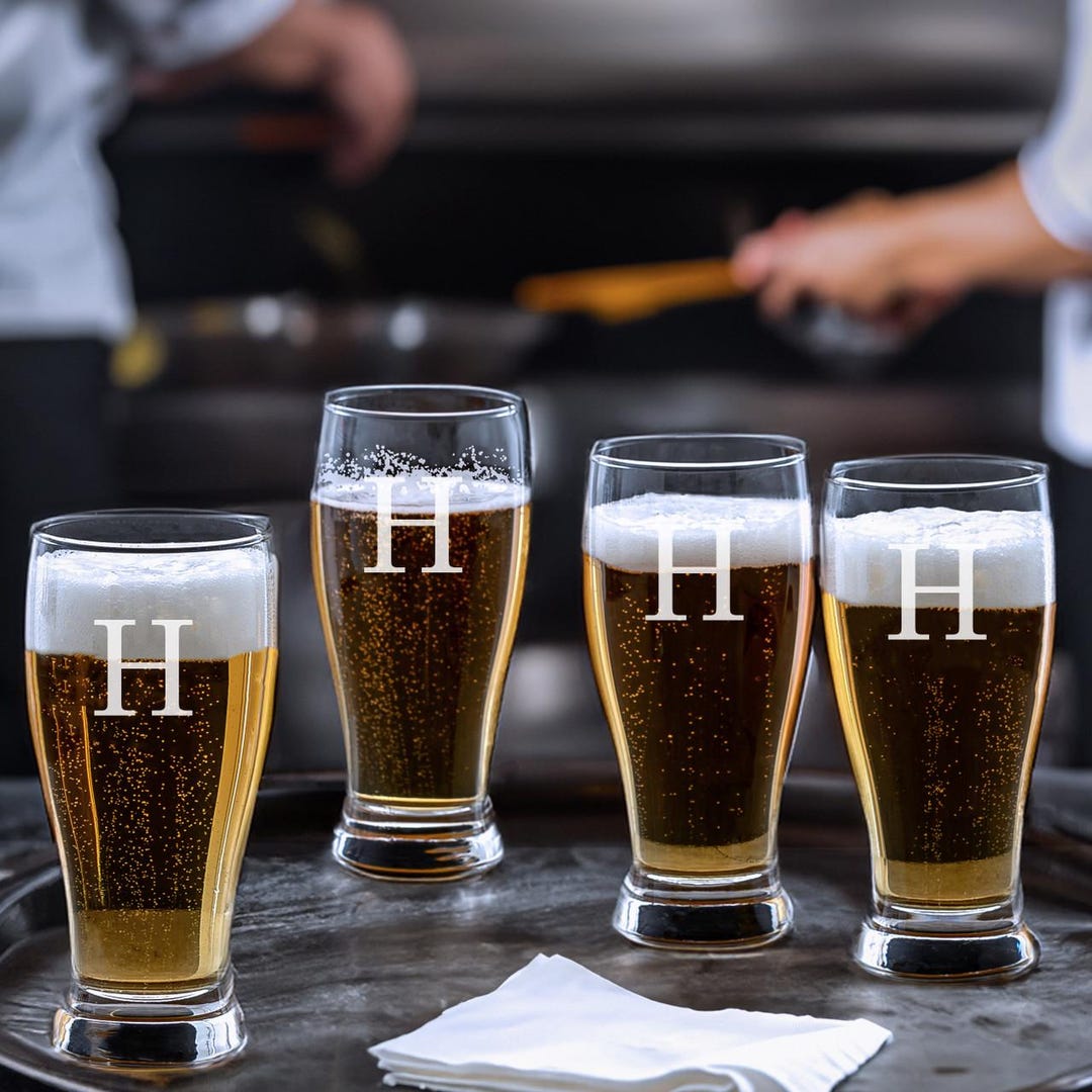 Personalized Ultimate Beer Glass Set, Custom Beer Glasses, Groomsman ...