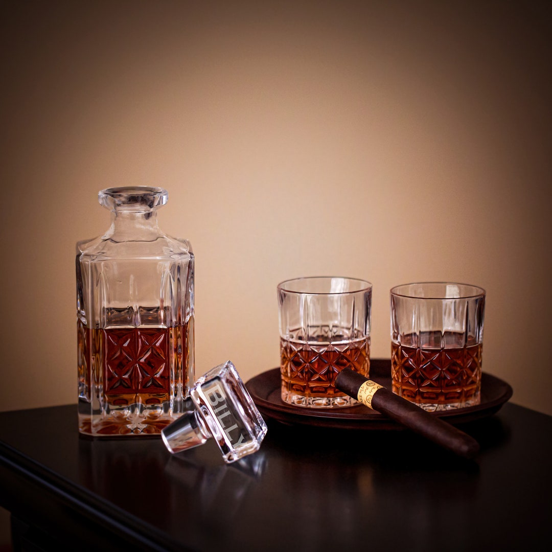 Waterford Cut Crystal Brady Decanter and DOF Pair, Lead Free Crystal ...