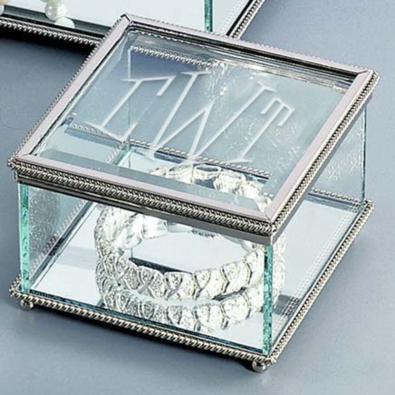 Gold Glass Jewelry Box - Etsy