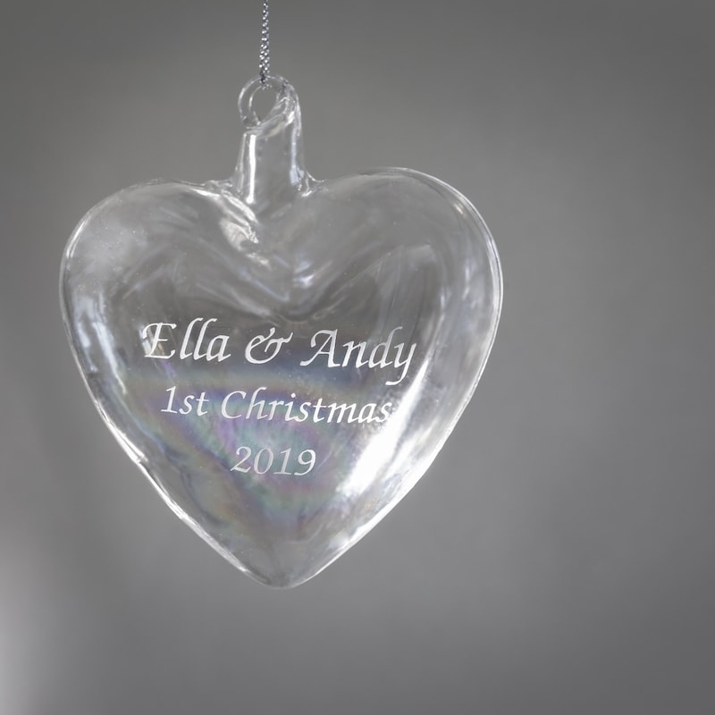 Iridescent Heart Glass - Etsy