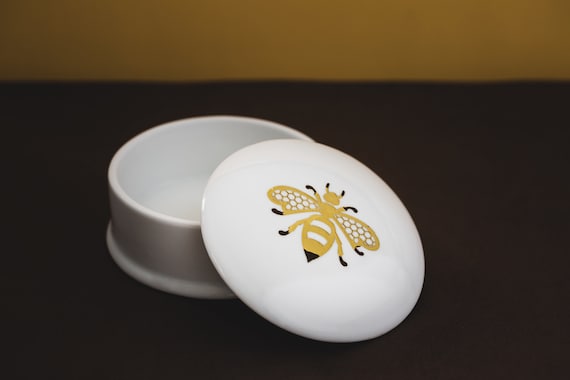 Porcelain Bee Jewelry Box Keepsake Box Trinket Box Ring Box | Etsy