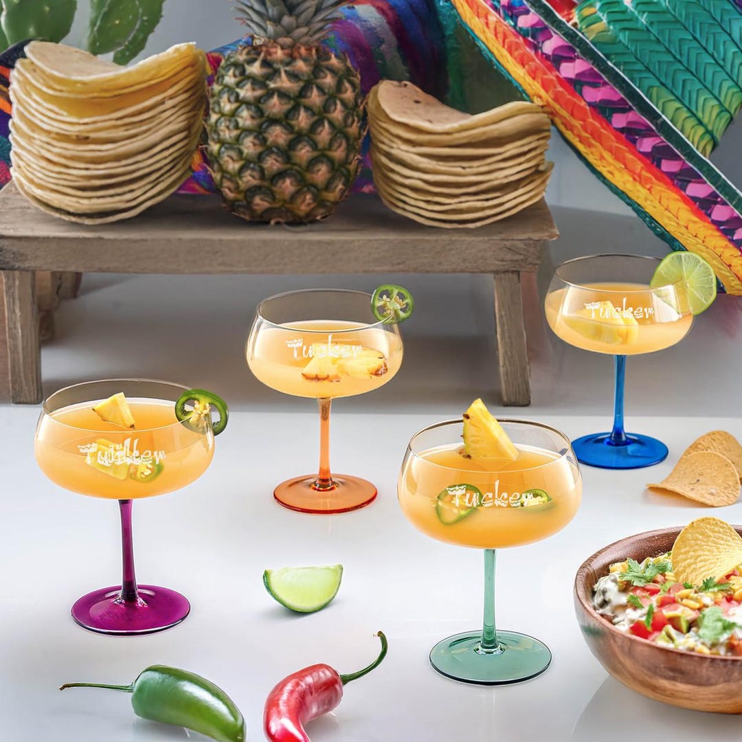 Viva Margarita Glasses, Monogrammed Glassware, Personalized Margarita ...