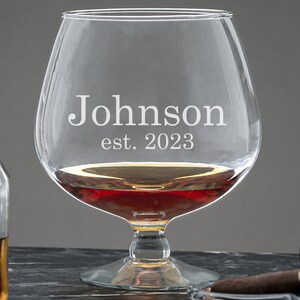 Personalized Oversized Brandy Snifter Glass, Cognac, Monogrammed ...