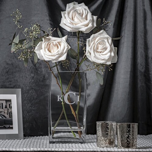 Monogrammed Vase Custom Flower Vase Personalized - Etsy