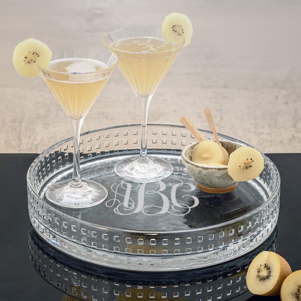 Crystal Serving Tray - Etsy