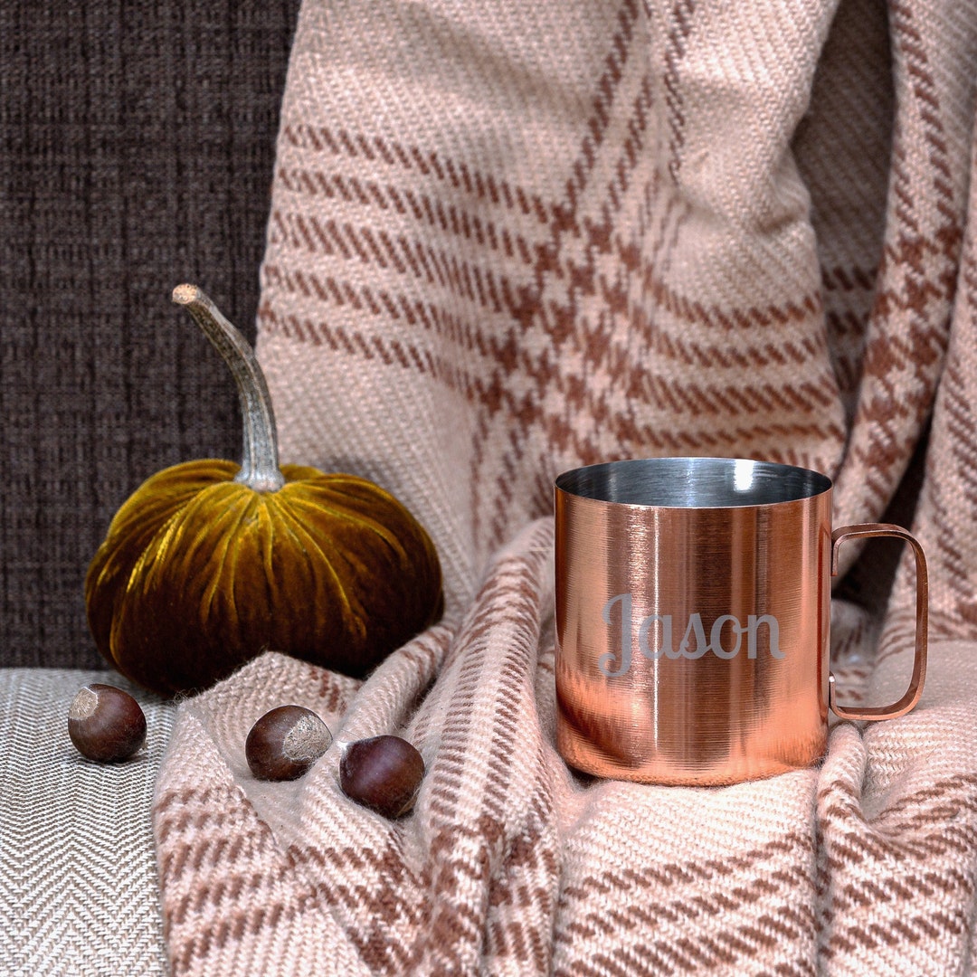 Personalized Copper Cocktail Mug, Copper Handled Mug, Personalized ...