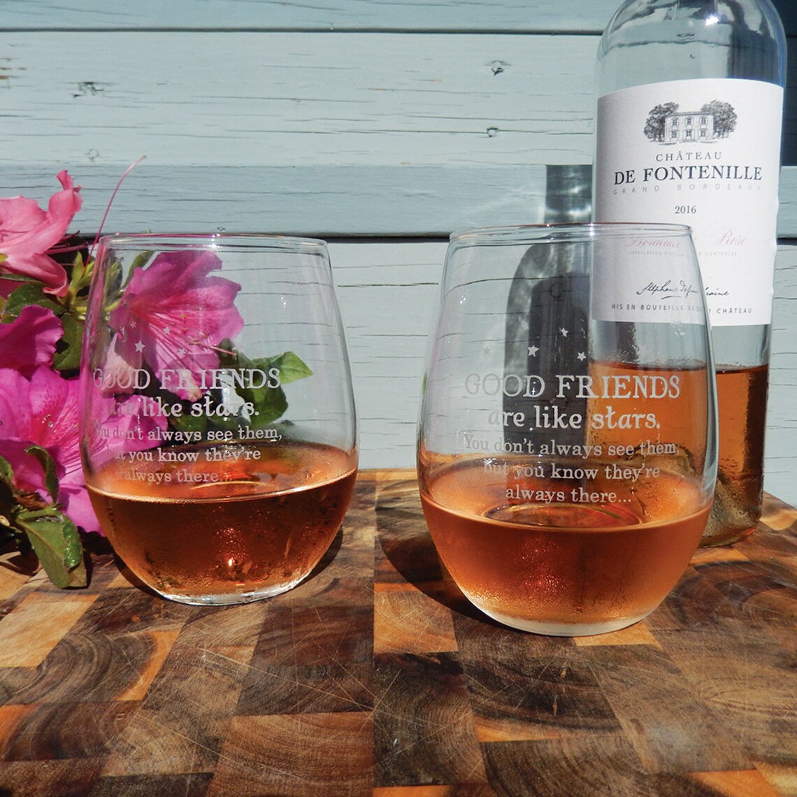 Good Friends Wine Glass Set, Gifts for Friends, Engraved Wine Glass ...