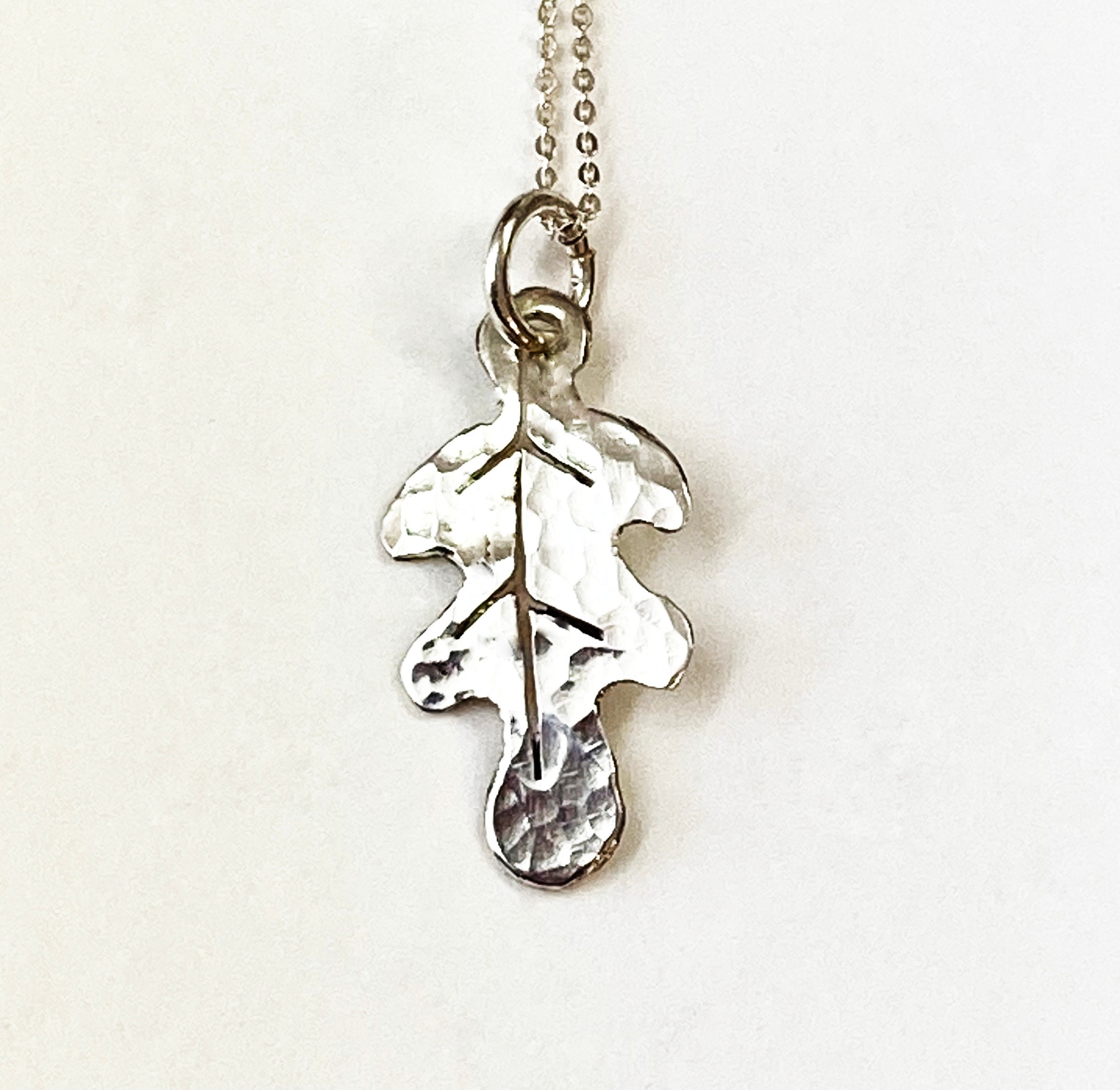 Collier feuille de chêne collier feuille de chêne argenté - Etsy France