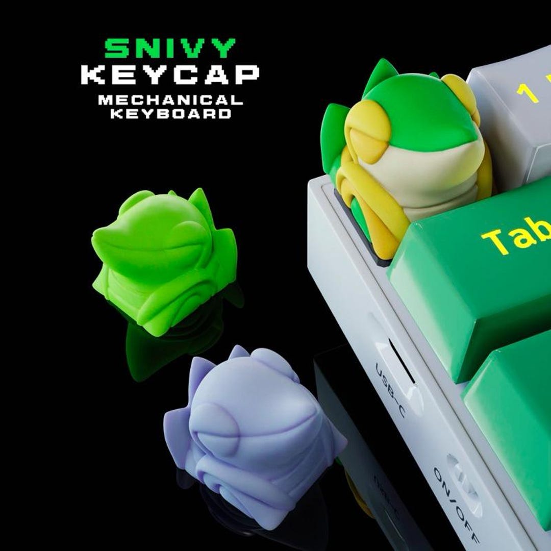 Snivy Po.kemon - Keycap Mechanical Keyboard, Poke.mon Mechanical ...