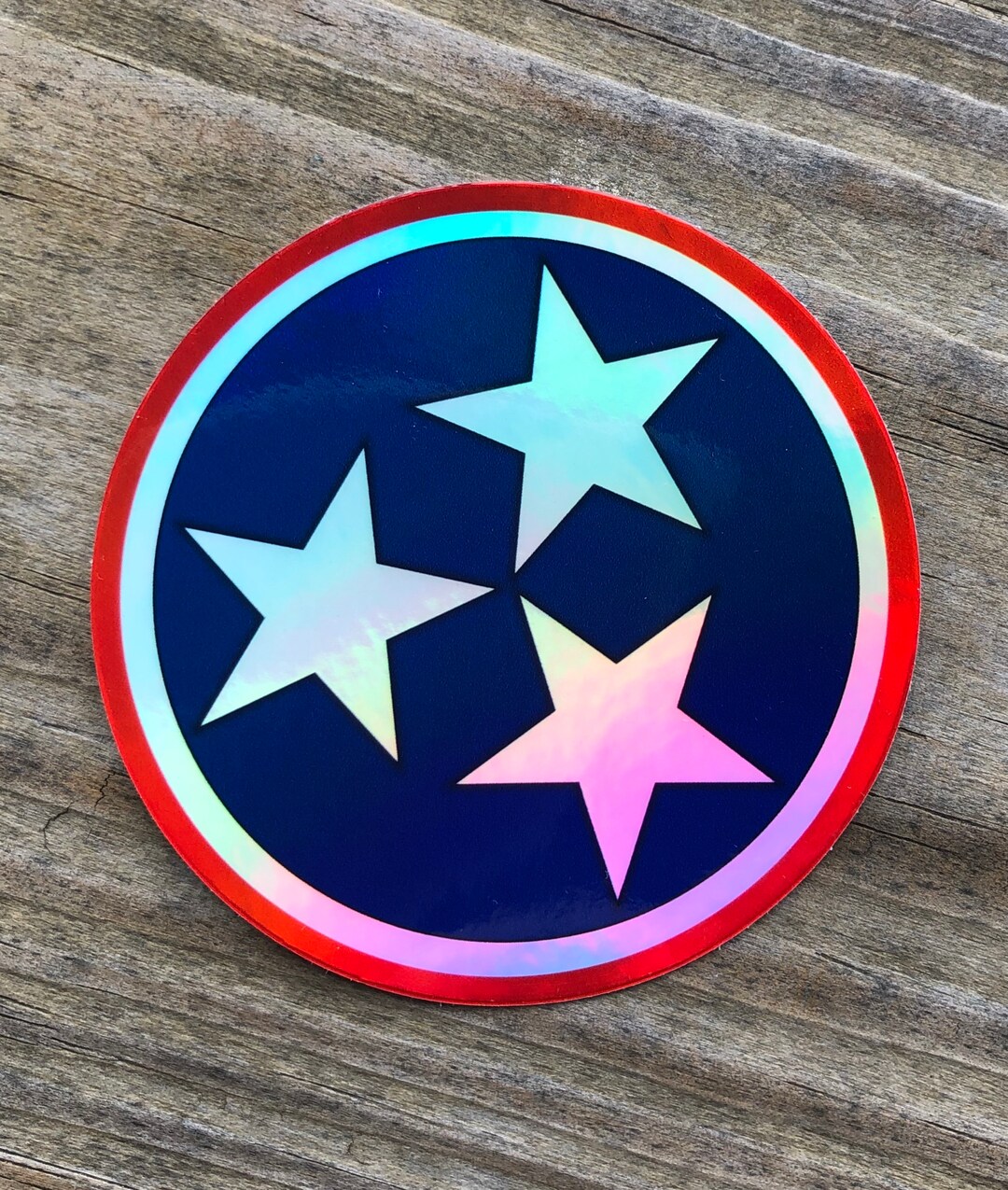 Tennessee Tri Star Holographic Waterproof Sticker ~ Free Shipping - Etsy