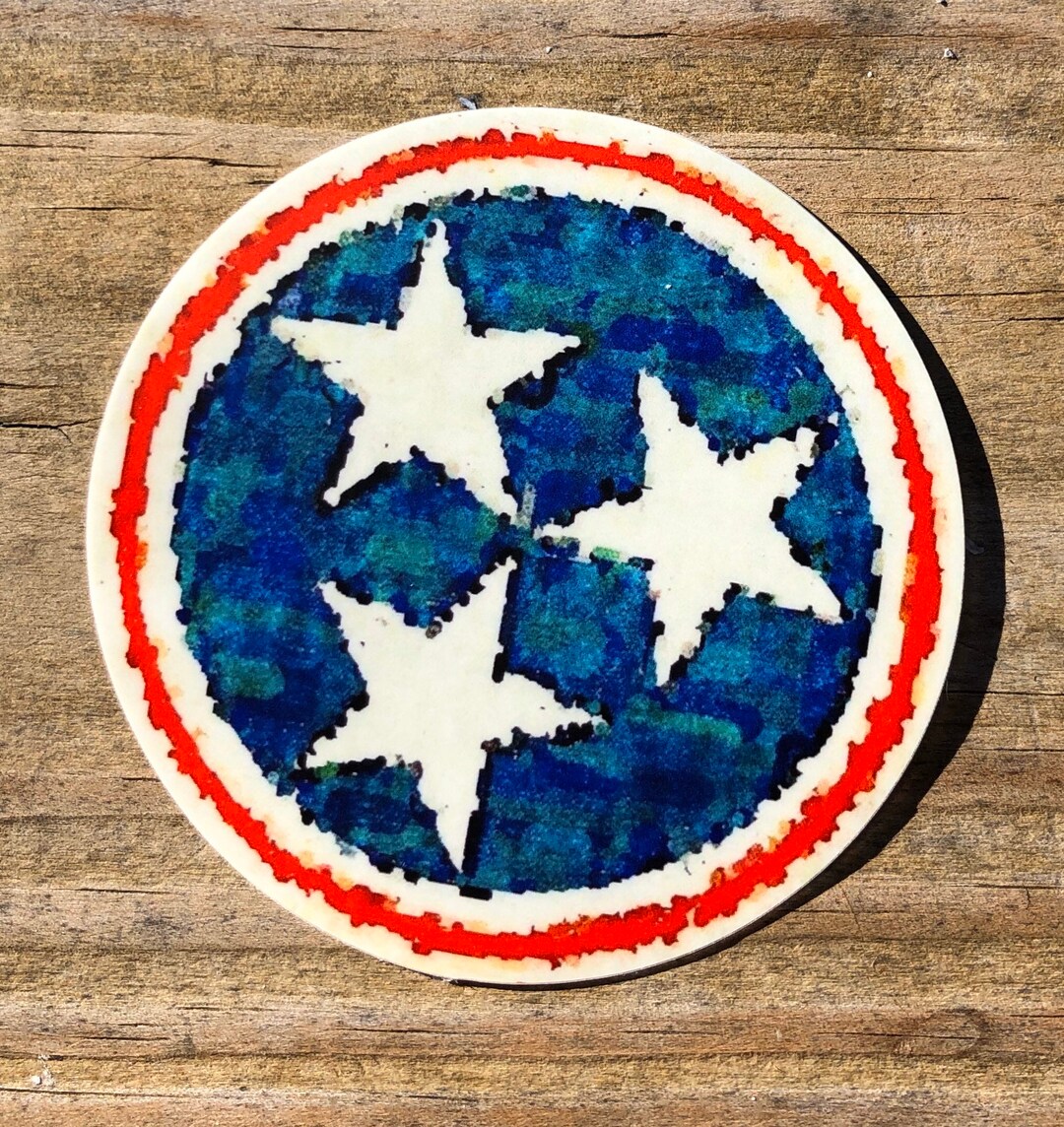 Tennessee Tristar Pixel Sticker Waterproof ~ Free Shipping - Etsy