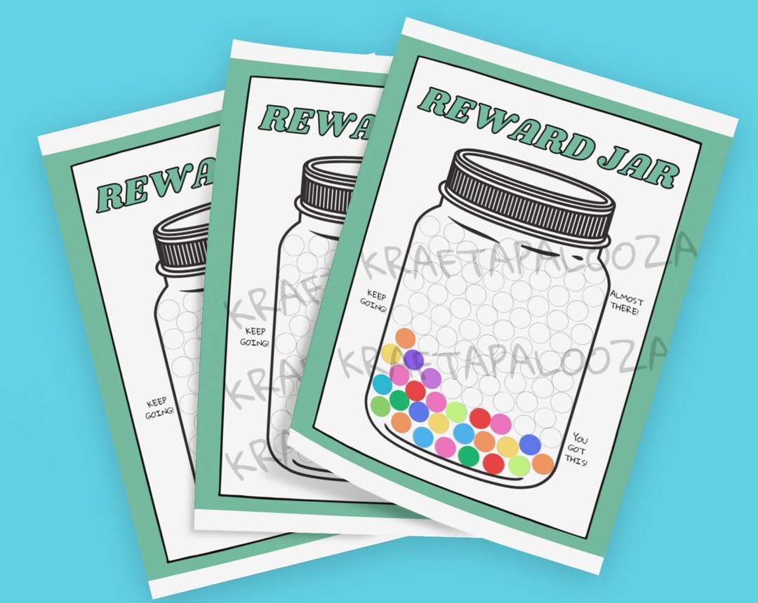 Kids Reward Jar, Digital Download Printables, Prizes, Positive ...