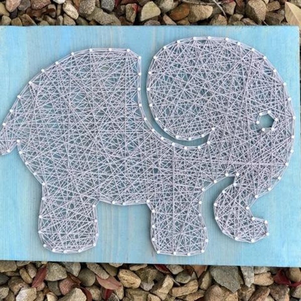 Elephant String Art - Etsy