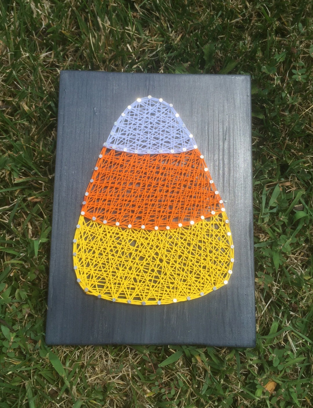 Candy Corn String Art, Nail and String Art, Wall Decor, Unique Gifts - Etsy