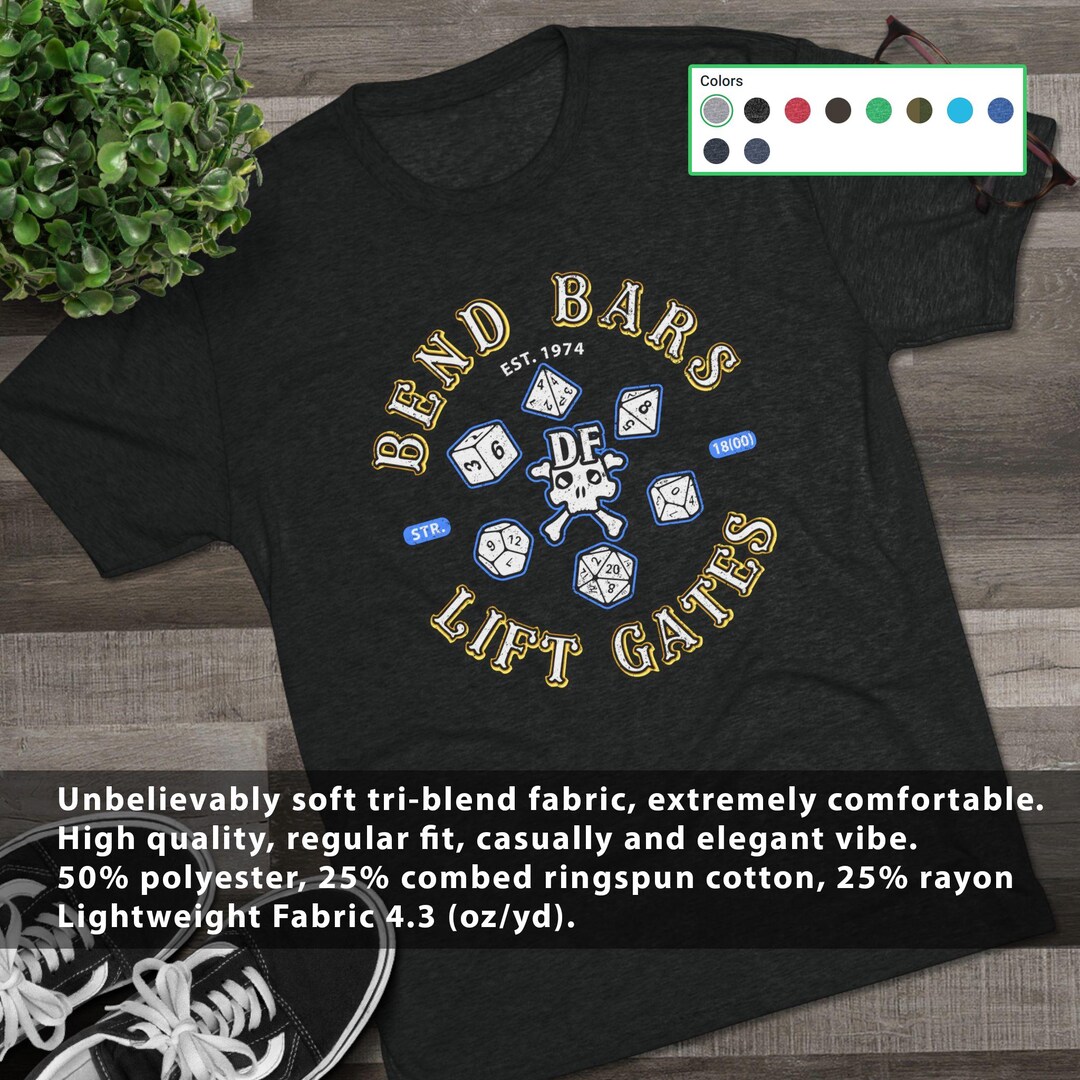 Tri-blend 4.2 Oz Bend Bars Lift Gates Rolling Bones Unisex Tee - Etsy