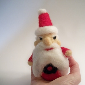 Felted Santa, Santa Claus, Christmas Figure, Holiday Decor - Etsy
