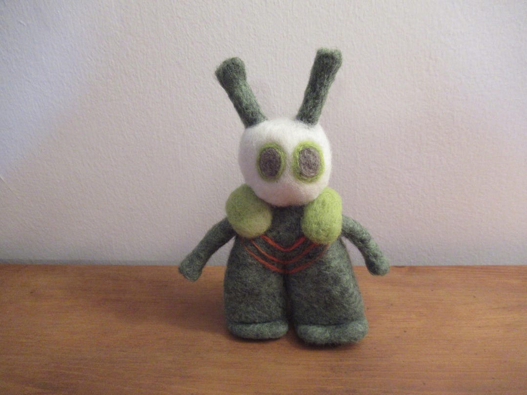 Friendly Alien, Handmade Figure, Felted Martian - Etsy