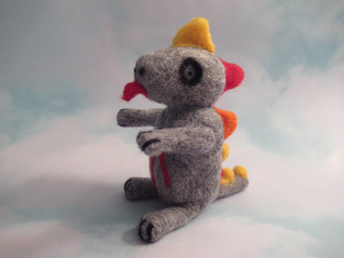 Felted Dinosaur, Handmade Dino, Colorful Dinosaur - Etsy