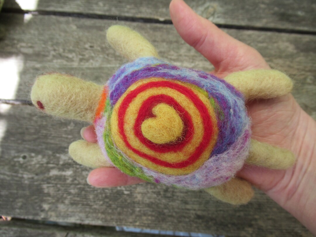 Colorful Turtle, Felted Turtle, Turtle Figure, Handmade Art - Etsy