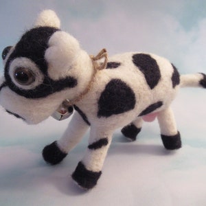 Felted Cow, Handmade Figure, Mini Plush Animal - Etsy