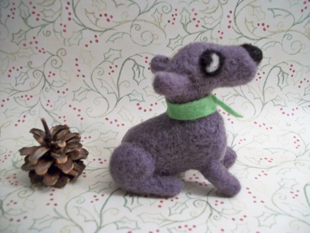 Mini Dog Handmade Gift Felted Dog - Etsy