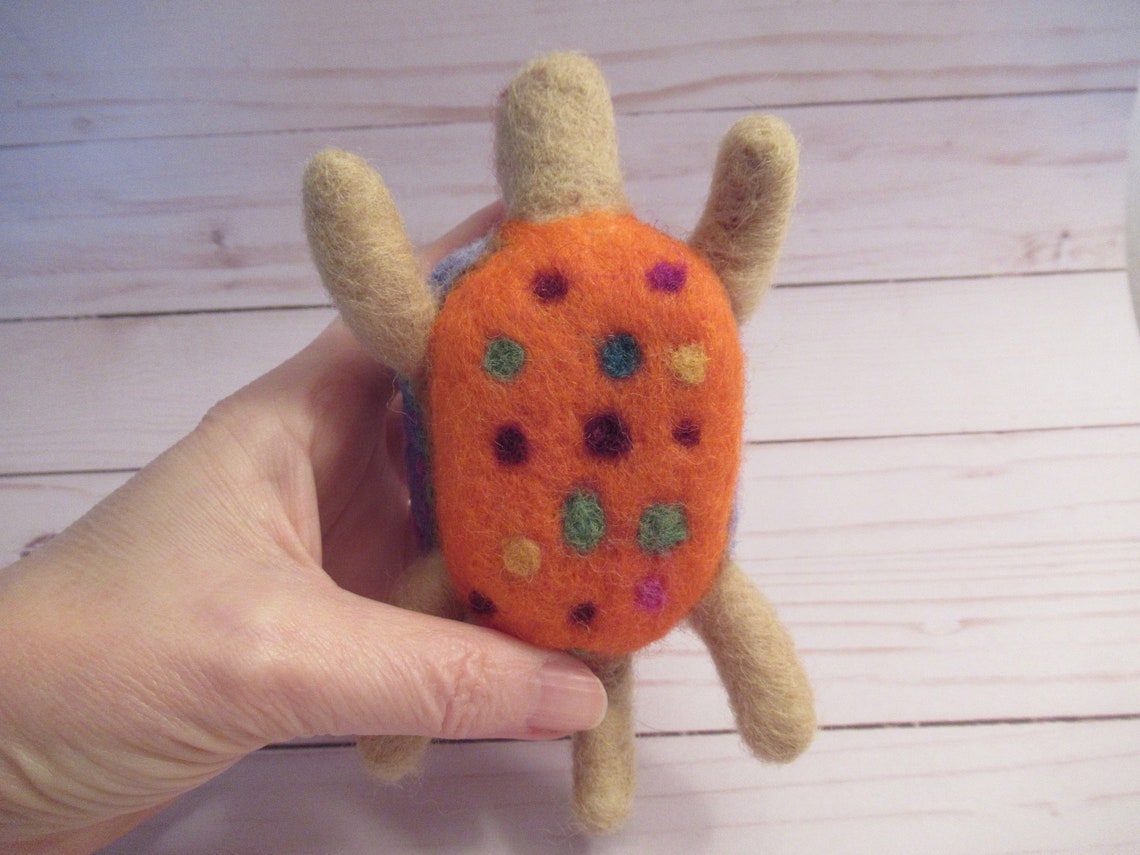 Colorful Turtle Felted Turtle Turtle Figure Handmade Art | Etsy
