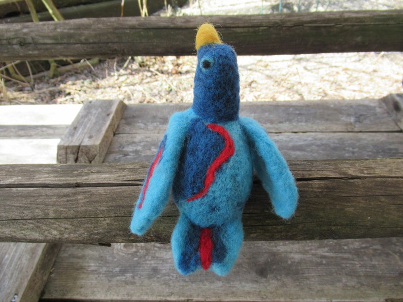 Blue Bird Felted Bird Made by Hand Unique Gift - Etsy