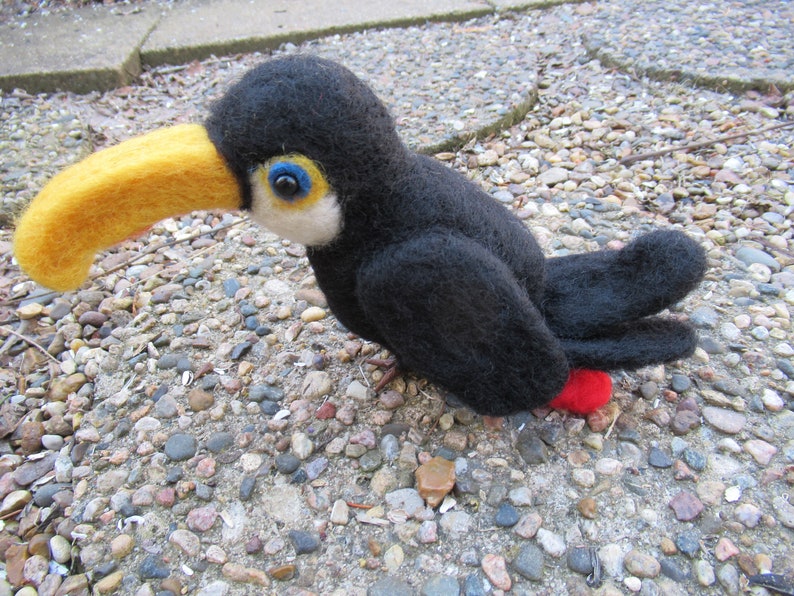 Toucan Figure Felted Bird Tropical Bird | Etsy
