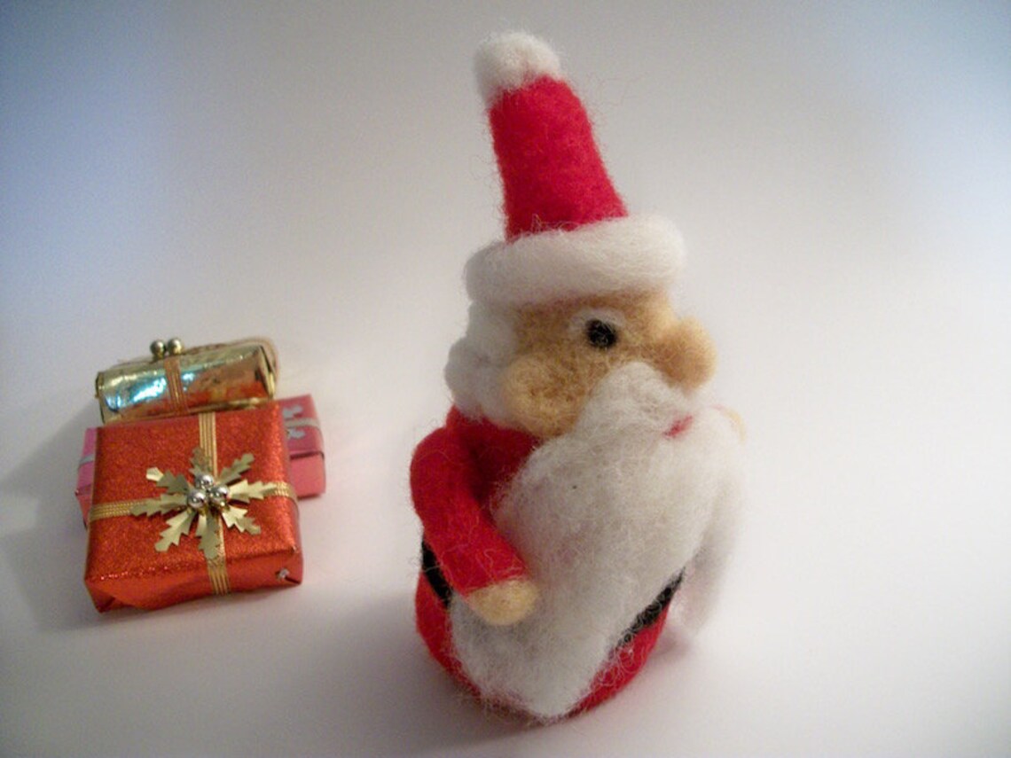 Felted Santa Santa Claus Christmas Figure Holiday Decor - Etsy