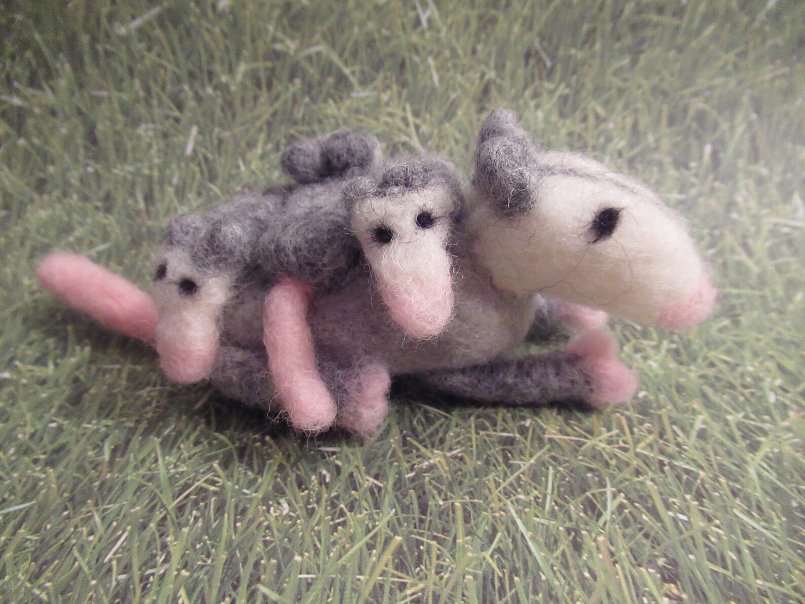 Mini Possum Family Possum With Babies Handmade Wildlife | Etsy