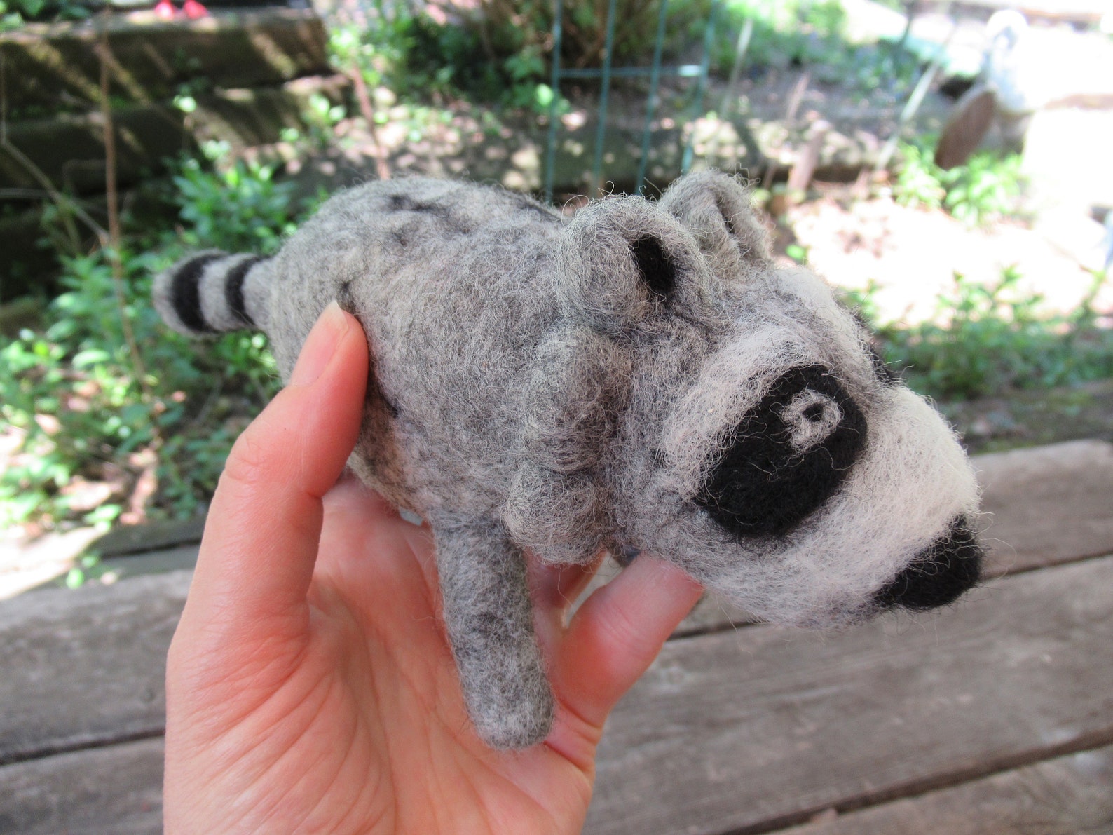 Felted Raccoon Wild Animal Handmade Raccoon - Etsy