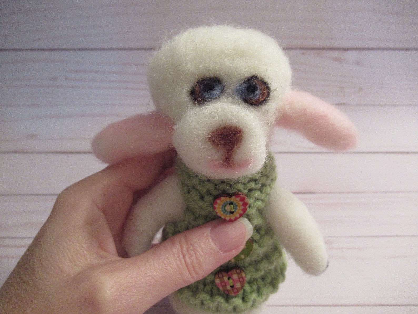 Felted Lamb Lamb With Sweater Handmade Figure - Etsy