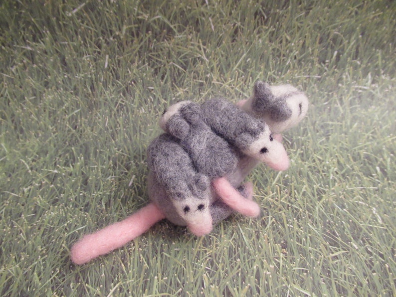 Mini Possum Family Possum With Babies Handmade Wildlife | Etsy
