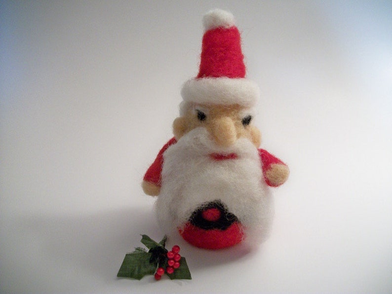 Felted Santa Santa Claus Christmas Figure Holiday Decor - Etsy
