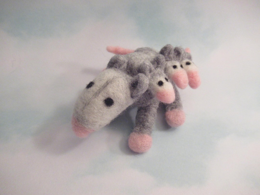 Mini Possum Family, Mama With Babies, Handmade Wildlife - Etsy