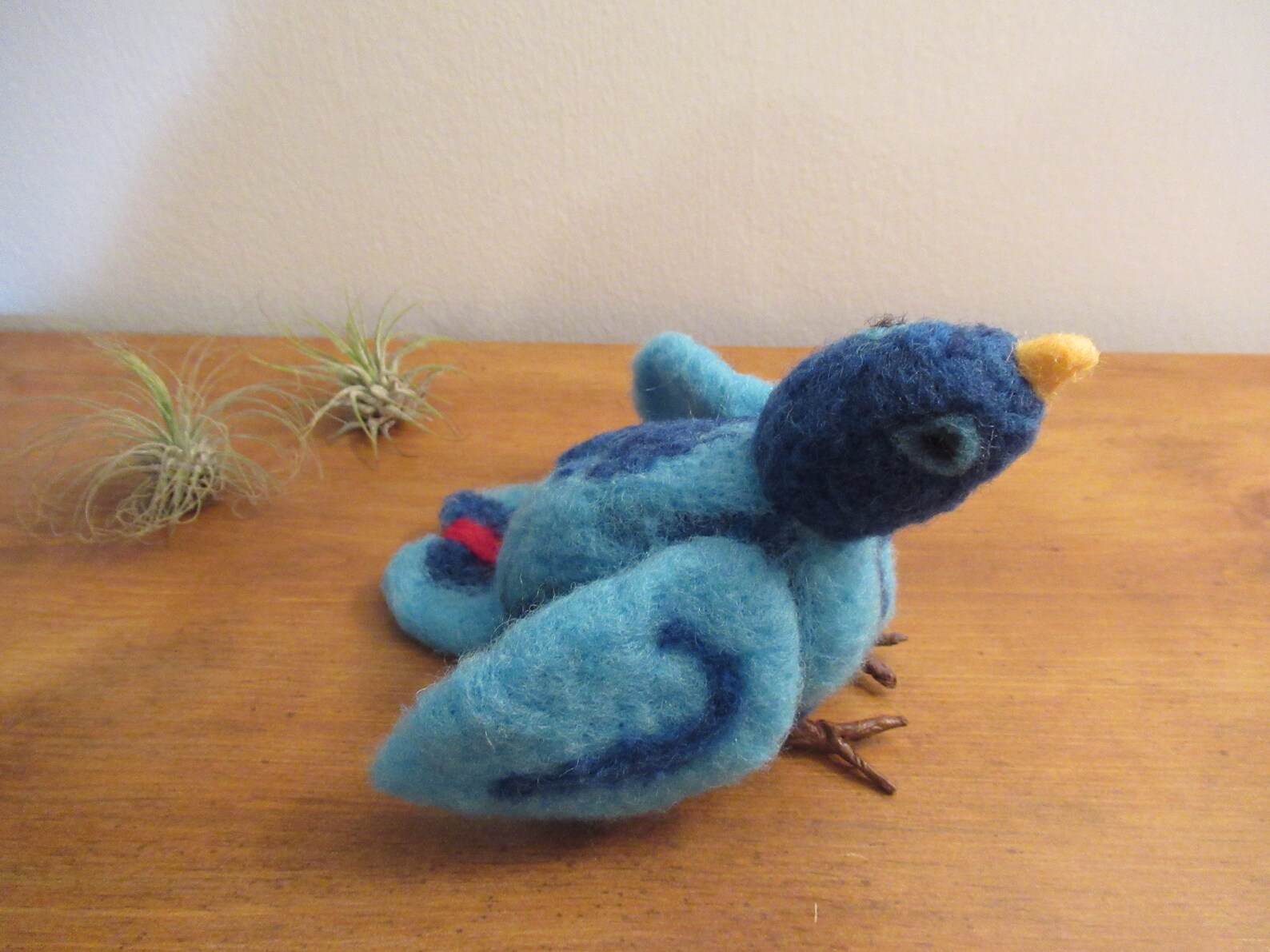Blue Bird Felted Bird Made By Hand Unique Gift | Etsy