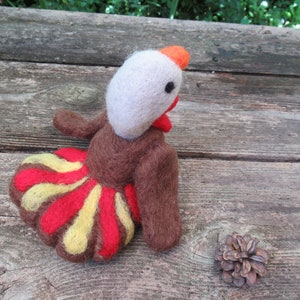 Felted Turkey Handmade Bird Thanksgiving Decor Wild Bird - Etsy