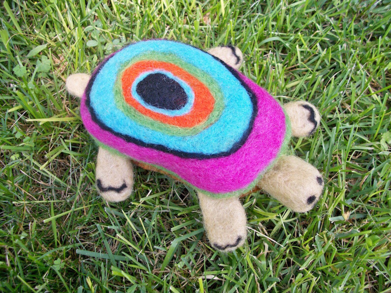 Felted Turtle Colorful Turtle Tropical Pet Handmade Art | Etsy