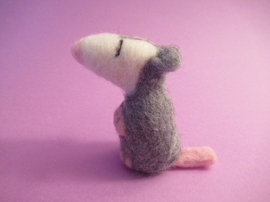 Mini Possum Felted Possum Wild Animal Figure - Etsy