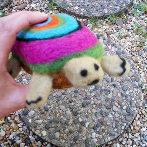 Felted Turtle, Colorful Turtle, Tropical Pet, Handmade Art - Etsy