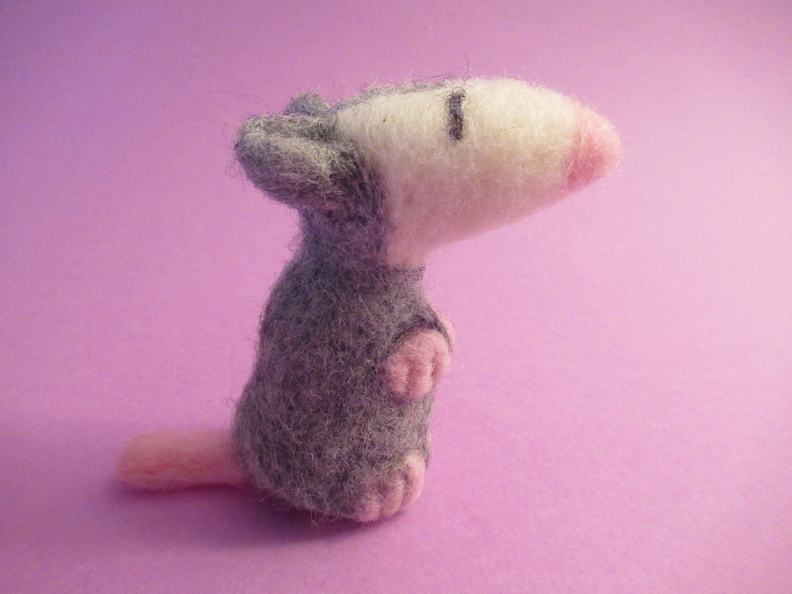 Mini Possum Felted Possum Wild Animal Figure - Etsy