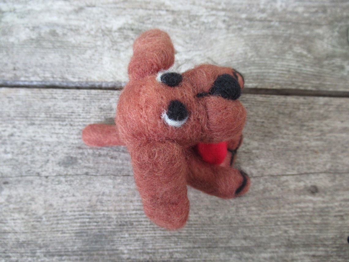Puppy With Heart Felted Dog Handmade Figure - Etsy