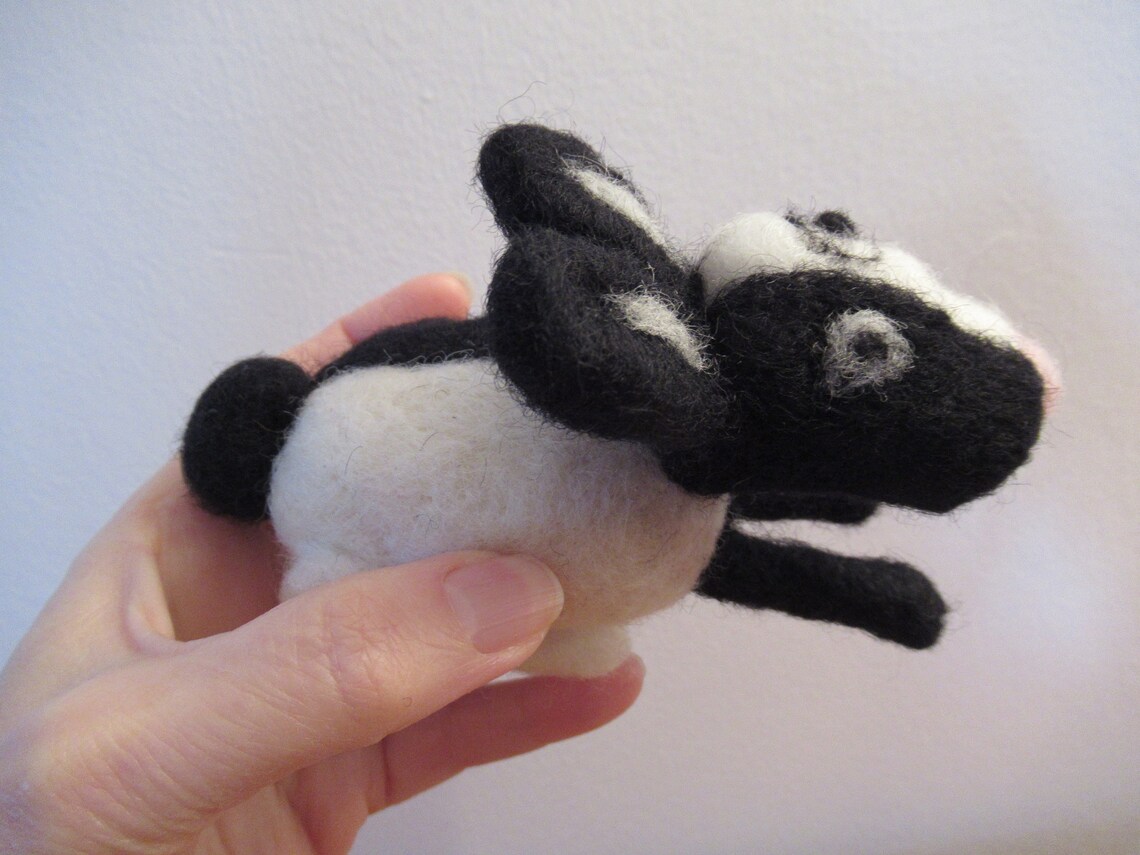 Felted Rabbit Harlequin Bunny Handmade Animal - Etsy