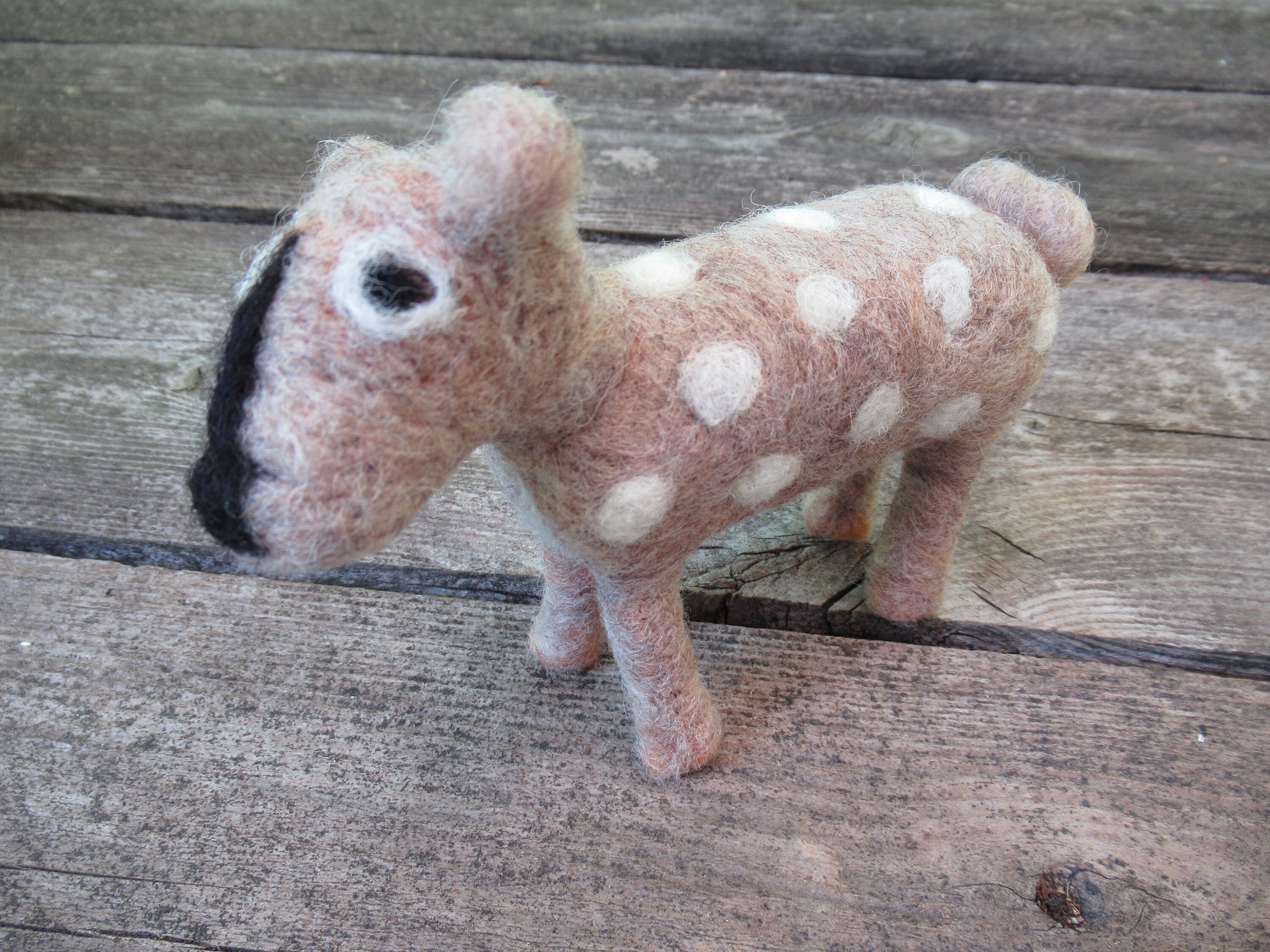 Felted Deer Miniature Fawn Handmade Animal | Etsy